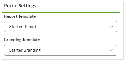 Assign New Client Portal Templates to a Client