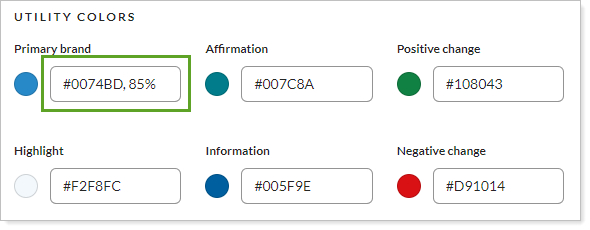 Customize Branding Template Colors