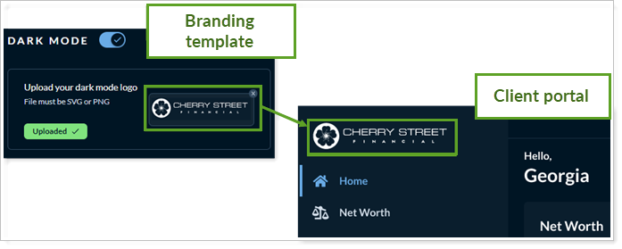 Upload a Branding Template Logo