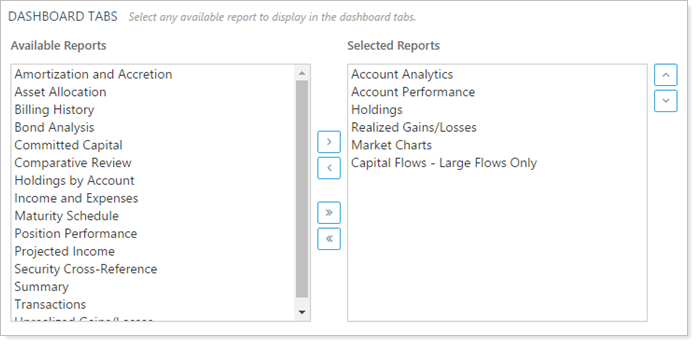 Client Views - Dashboard Page