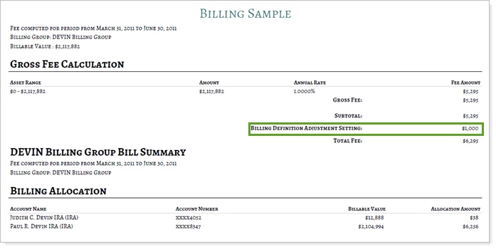 Impact of Changing Billing Definition and Billing Statement Settings
